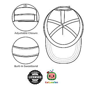 ABG Accessories Boys Blippi Toddler Baseball Cap, Features Jj, Totom and Yoyo, Kids Hat for Ages, CoComelon White/Blue, Age 2-4