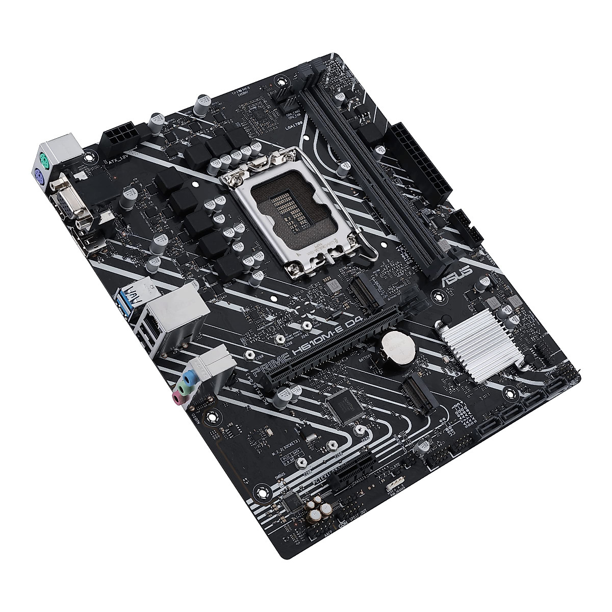 ASUS PRIME H610M-E D4 LGA 1700(Intel 12th Gen) mATX motherboard (PCIe 4.0, DDR4,2xM.2 slots,1Gb LAN,DisplayPort/HDMI/D-Sub, USB 3.2 Gen 1 ports, SATA 6 Gbps, COM header, RGB header)