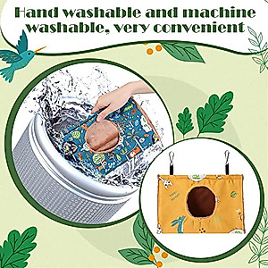 2 Pcs Winter Bird Nest House, Hanging Hammock, Plush Fluffy Shed Hut, Soft Fleece Sleeping Bird Bed for Birds Parrot Parakeet Cockatiels Budgies Hideaway Tent Accessories Toys, 9.8 x 5.5 x 5.9 Inch