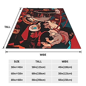 Anime Toilet Bound Hanako Kun Blanket Flannel Fleece Throw Soft Cozy All Season Blankets 50"X40"
