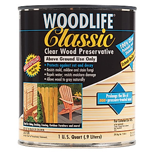 Rust-Oleum WOODLIFE 902 Wolman Classic Clear Wood Preservative-Above Ground, Quart, 0.95 Liters