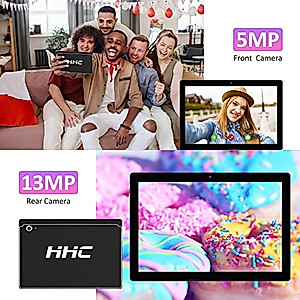 HHC Tablets 10 Inch Android Tablet 10 OS, 2023 Octa-Core 1080P HD IPS Display, 3GB RAM 32GB ROM Expandable 128GB with 6000MAH Battery 5G WiFi 13MP Camera Bluetooth GPS Tablet PC for Kids (Black).
