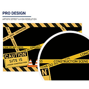 Allenjoy Under Construction Site Banner Backdrop for Boys Birthday Party Dump Truck Digger Zone Photography Decoration Supplies Construction Scene Photo Background Supplies