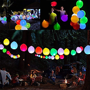 40 Pack LED Light Up Balloons, Mixed-Colors Flashing Party Lights Lasts 12-24 Hours, Glow in the dark For Parties, Birthdays Wedding Decorations And Halloween Christmas Festival,Fillable with Helium
