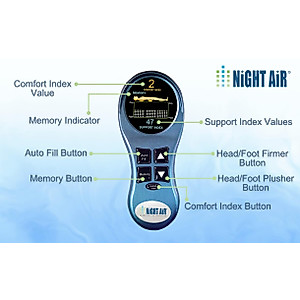 Queen 12-inch Night Air Smart Zone Bed, Adjustable 2-Chamber Design, Dual Zone Comfort Firmness Control, Liquid Gel, Latex Foam Pressure Relief, Cooling Ice Lux Removable Washable Cover, Mattress Only