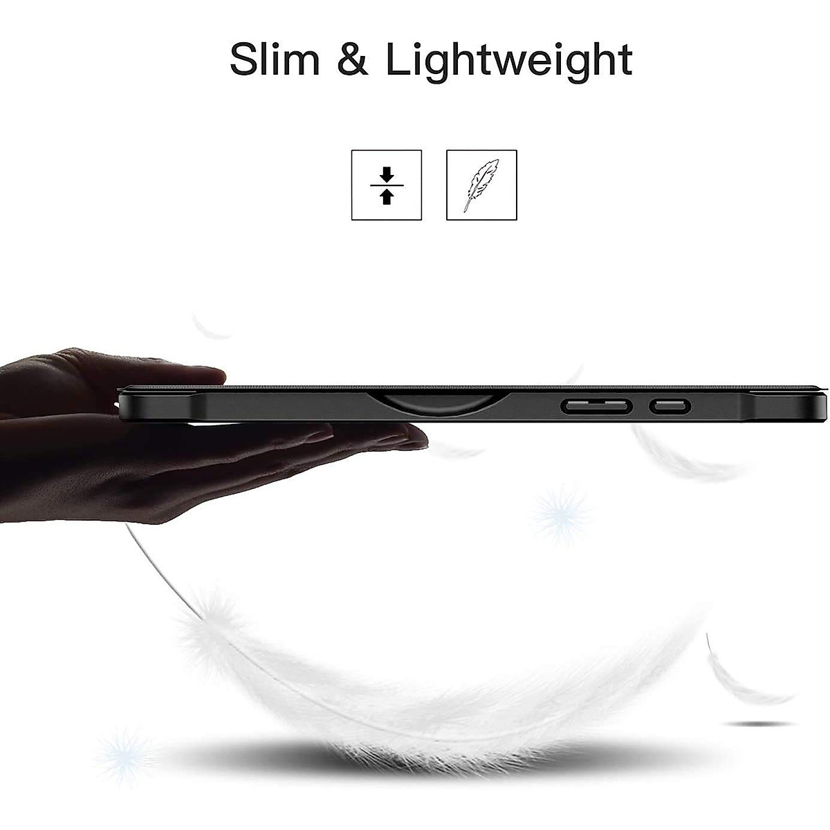 ZtotopCase Case for Samsung Galaxy Tab A7 10.4 Inch 2020 (SM-T500/T505/T507), Ultra-Thin and Lightweight Smart PU case with Automatic Sleep/Wake Function, case for Samsung Galaxy Table A7, Black