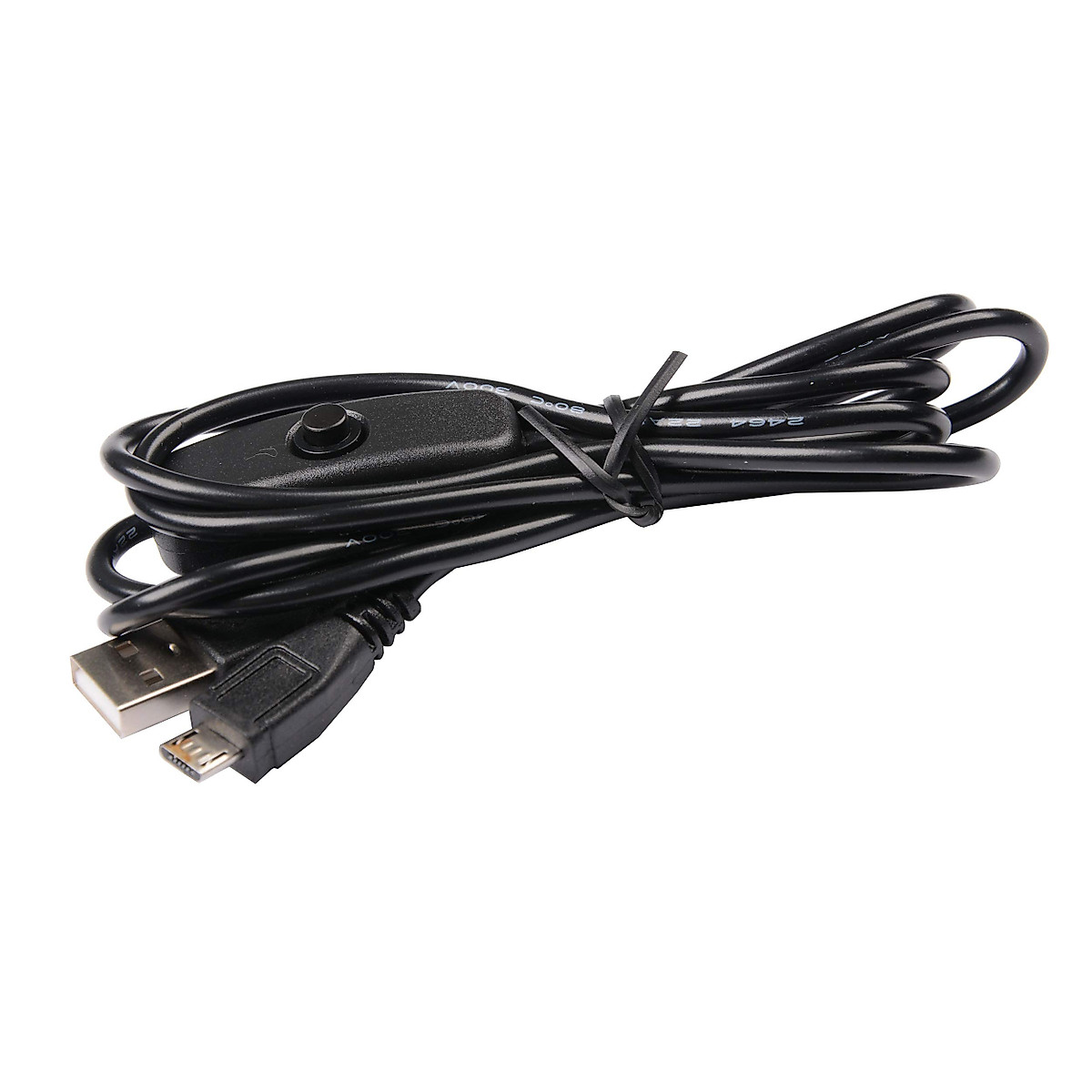 MUZOCT 5V/2.5A Power Supply Micro USB Charger Adapter with On Off Switch for Raspberry Pi 3/2 Model B