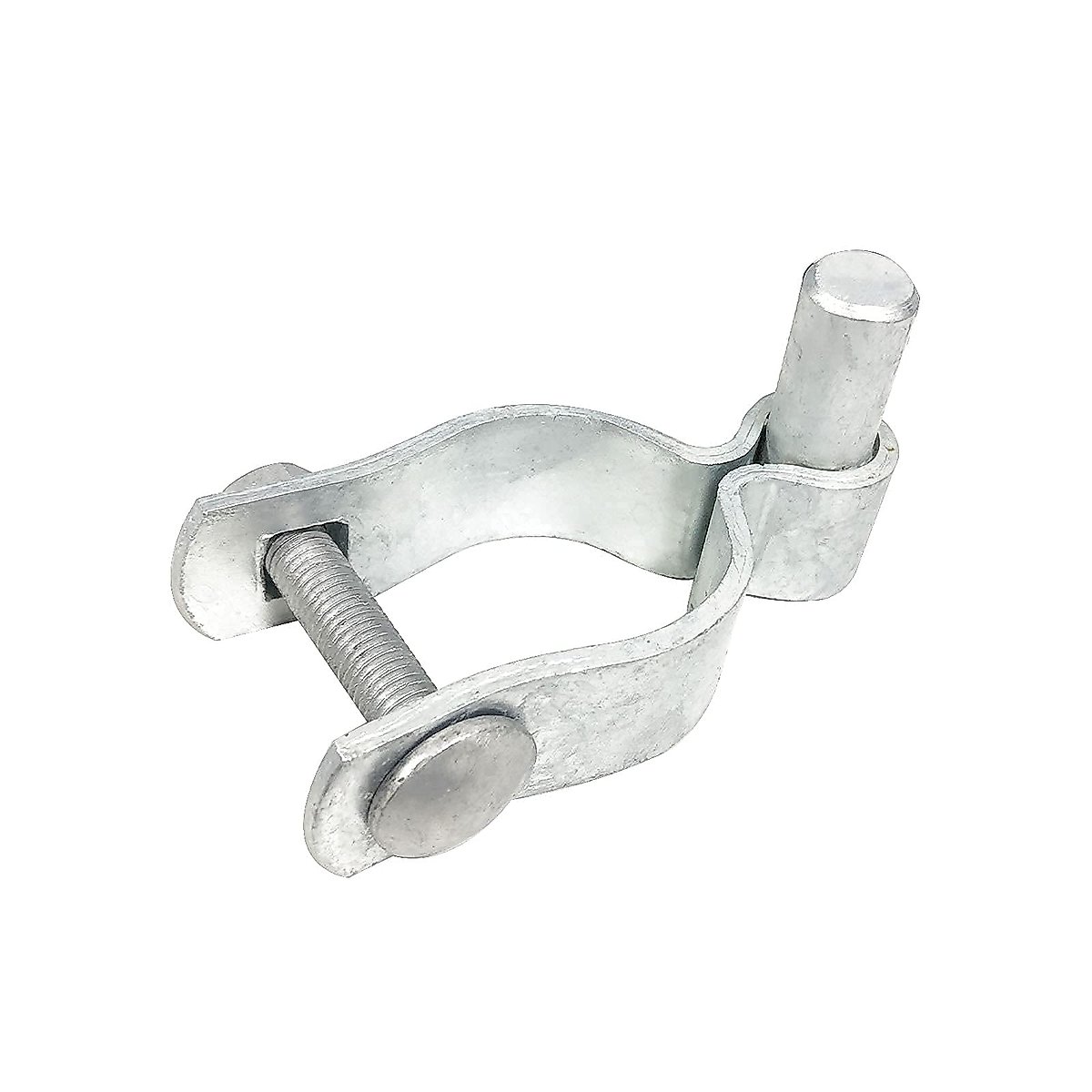 2 Pack Chain Link Fence Gate Post Hinge - Use for Outside Diameter Post/Pipe - Galvanized Chain Link Post Gate Hinge - Nut/Bolt Included (1-5/8 Inch)