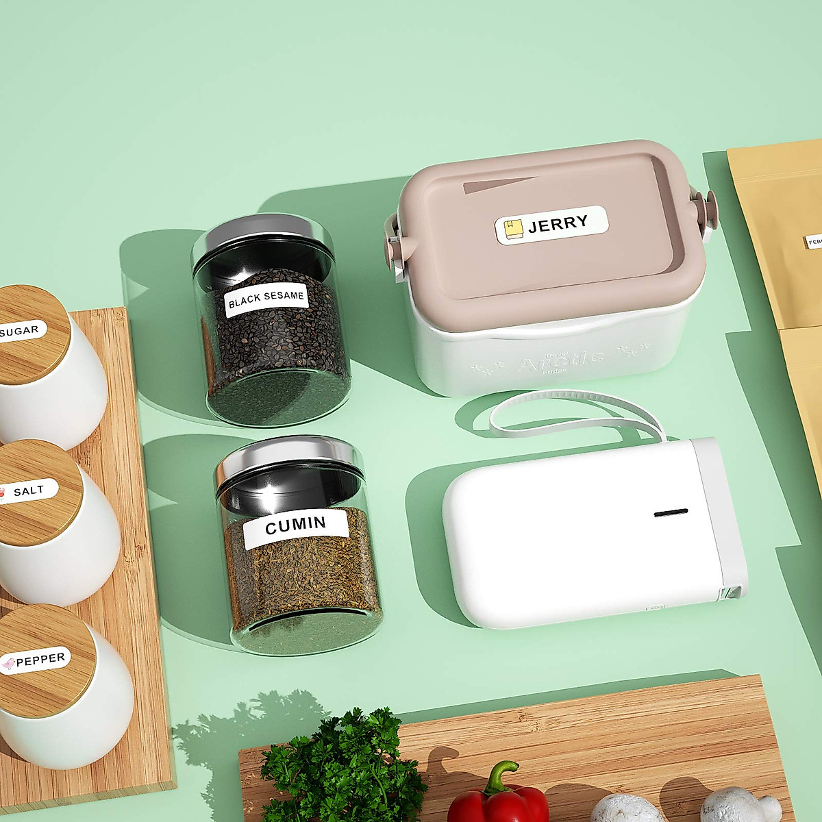 NIIMBOT Label Maker Tape (0.55" x 1.18") Printer Sticker Paper with Self-Adhesive for D11/D110/D101 Label Maker,1 Roll of 210 (Clear)