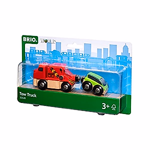 Brio World 33528 - Trusty Tow Truck - Wooden Toy Train Accessory for Kids Ages 3 and Up