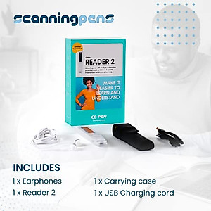 C Pen Text to Speech Reader Pen 2 - OCR Scanning Device for Reading, Literacy & Learning | Assistive Tool for Dyslexia & Learning Differences | Tests, Meetings, Study | Windows & Mac