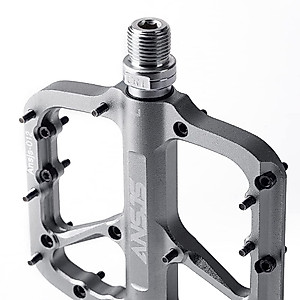 ANSJS Mountain Bike Pedals MTB Pedals Bicycle Flat Pedals Aluminum 9/16" Sealed Bearing Lightweight Platform for Road Mountain BMX MTB Bike…