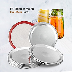 36 PCS Regular Mouth Canning Lids, Lids for Mason Jar, Split-Type