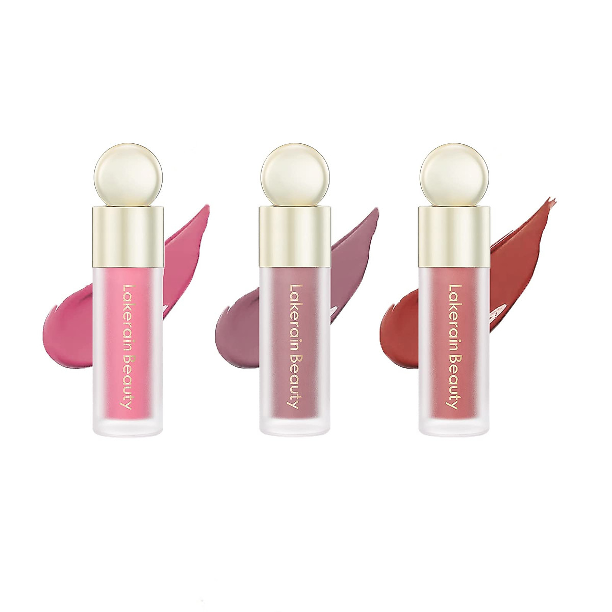 3 Pcs Soft Liquid Blush, Beauty Makeup for Long-Lasting, Natural Skin Tint, Moisturizing Face Stick for Cheek, Matte Finish Looking(#02Happy+#03Hope+#04Love)