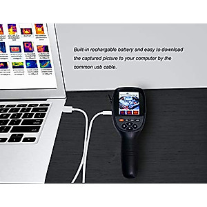 Hti HT-18,Thermal Imaging Camera-Handheld Infrared Camera with Real-Time Thermal Image,Infrared Image Resolution 220 x 160-Temperature Measurement Range -20°C-300°C,IR Thermal Imager