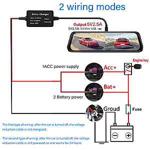 GPS Navigator Hard Wire Kit, Dash Cam Hardwire Kit 5V/2.5A Wear ...