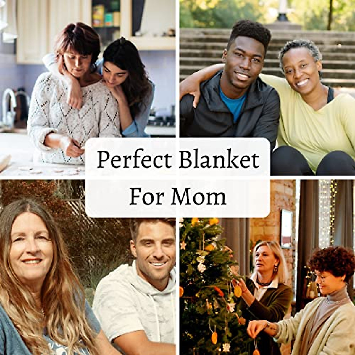 J&A Homes Gifts for Mom - Premium Blanket for Mom from Daughter - Meaningful Blankets, Mothers Birthday Gift from Son I Love You Throw Blanket 65” x 50” (Purple Pink)