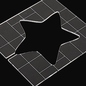 EXCEART Quilting Template Clear Acrylic Star Shaped Sewing Stencil Reusable Quilting Template Rulers for DIY Embroidery Patchwork