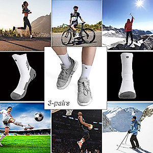 GOGOGOAL Non-slip Football Athletic Sock Men Women Anti-slip Slipper Socks Hospital Grip Soccer Sports Training Sock Basketball Yoga White M 3P
