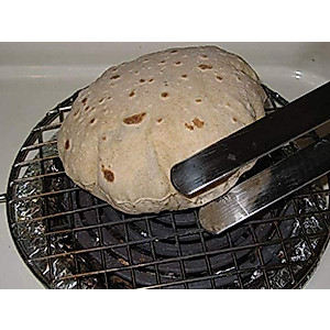 Roasting Net With Tong,Stainless Steel Wire Roaster,Roaster net with Chimta,Roti Jari, Roti Grill, Papd Grill, Chapati Grill (Roasting Net)