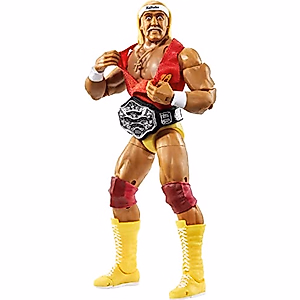 Mattel WWE Ultimate Edition Action Figure & Accessories Set, Hulk Hogan 6-inch Collectible with 30 Articulation Points, Swappable Pieces & Entrance Gear