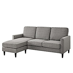 Dorel Living Kaci Sectional Upholster, Gray