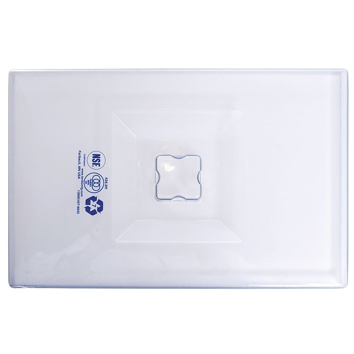 5 1/4 and 12 gal Clear Plastic Replacement Ingredient Bin Lid - 14 3/4"L x 9 1/2"W x 1"H