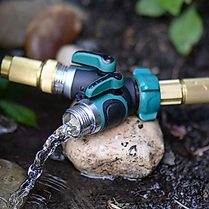Riemex Metal Garden Hose Splitter Upgraded 2022, 2 Way Y Hose Connector, Easy Grip, Easy to Open