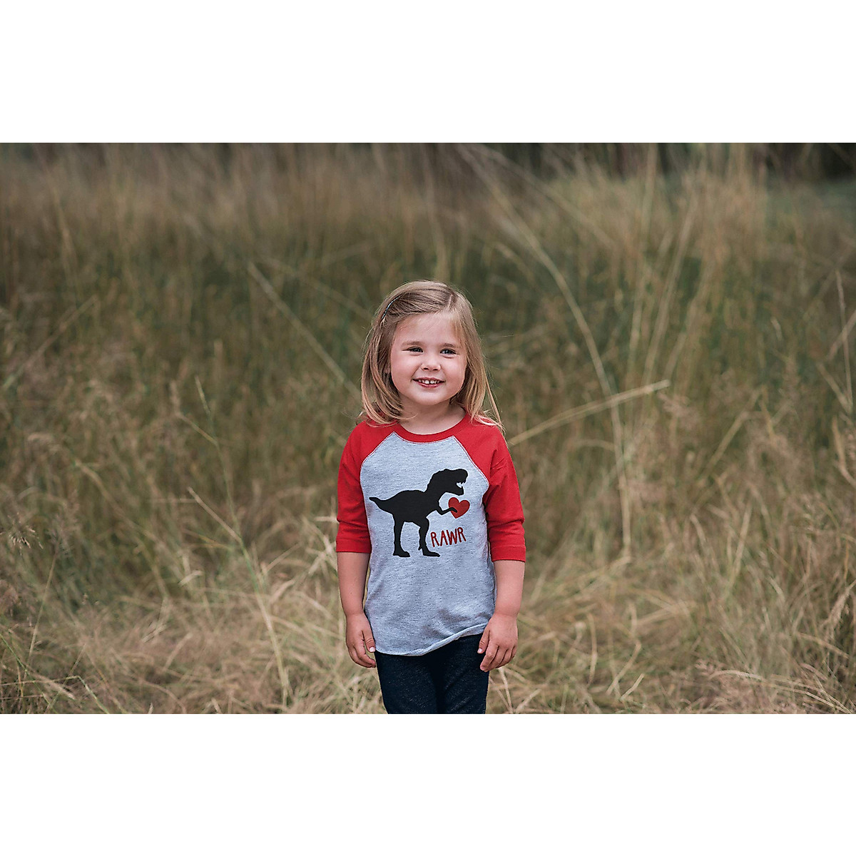 7 ate 9 Apparel Kids Dinosaur Happy Valentine's Day 5T Red Shirt