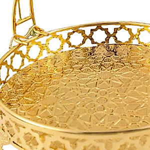 Generic European Style Serving Tray Dried Food Tray Organizer Wedding Gift Cupcake Dessert Party Display Fruit Tray, Aureate Small