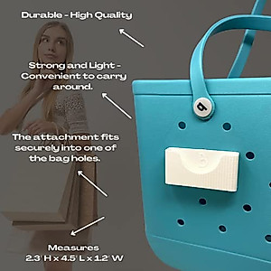 Boglets PREMIUM - Wallet Holder Accessories - Premium Collection - Compatible with Bogg Bag, Simply Southern & other Tote Bags - Decorative Accessories & Organizers - Made in USA - [White]