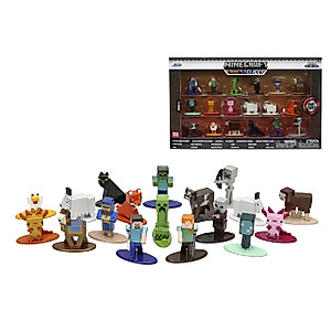Minecraft Caves and Cliffs 1.65" 18-Pack Series 8 Die-cast Figures, Toys for Kids and Adults