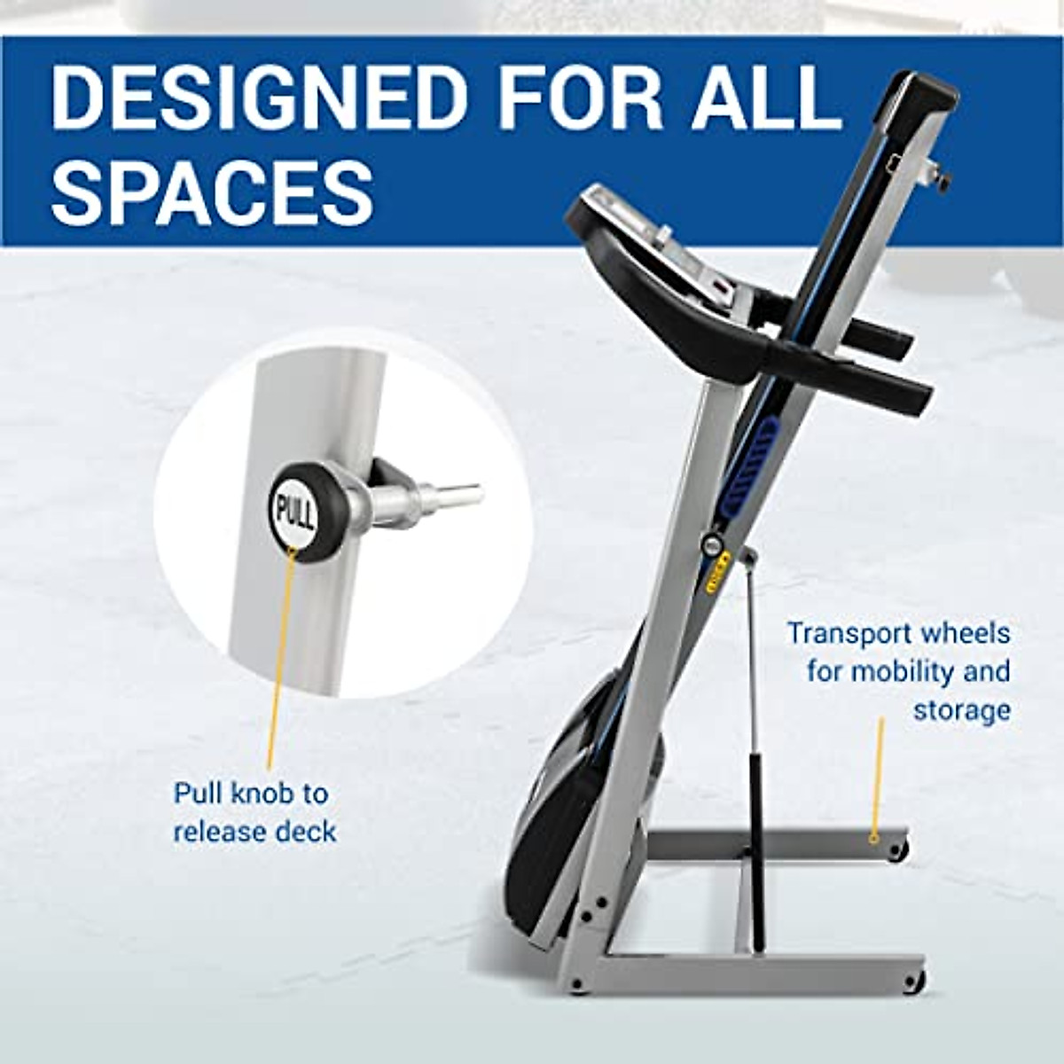 XTERRA Fitness TR Folding Treadmill, 250 LB Weight Capacity, Black