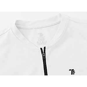 BGOWATU Women's Golf Tennis Dress Sleeveless Polo Dress Lightweight Sports Activewear Dress Zip Up White S