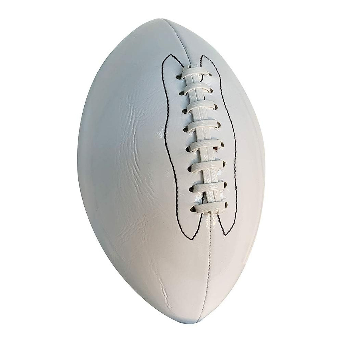 BESTSOCCERBUYS.COM All White Football Ball Plain Smooth Glossy Finish for Autographs Signing Leisure Play Size 9