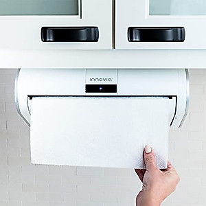Innovia Automatic Paper Towel Dispenser. Touchless Technology. Works with Most Paper Towel Brands and Sizes. Dispenses The Number of Sheets You Need. White, Under Cabinet Mounted.