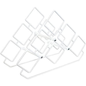 Sunnydaze Modern 6-Bottle Triangular Countertop Wine Rack - Freestanding Indoor Steel Wire Accent for Kitchen, Home Bar, or Living Room - White - 13.25-Inch H