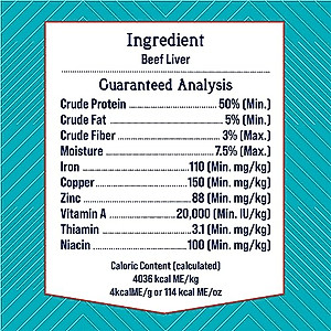 Stewart Single Ingredient Freeze Dried Raw Dog Treats, Beef Liver, 12 Ounce Resealable Tub, Training Treats or Meal Topper Dogs, High Protein, Grain Free, Gluten Free