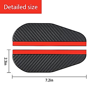 Sodcay 2 PCS Car Rear View Mirror Rain Visor Guard, Carbon Fiber Reverse Mirror Rain Brow, 6.9In Waterproof Sunshade Side View Mirror Protection Cover, Universal for Most Car, Truck SUV (Black)