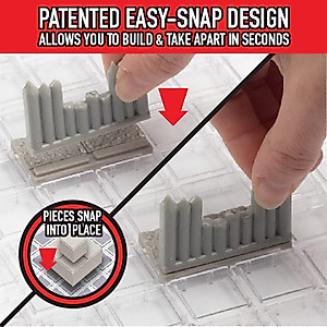 Monster Adventure Terrain - Stackable Base Plate 2 Pack Set - Fully Modular 3-D Tabletop World Builder Compatible with DND Dungeons and Dragons, Pathfinder, and All RPG Tabletop Games