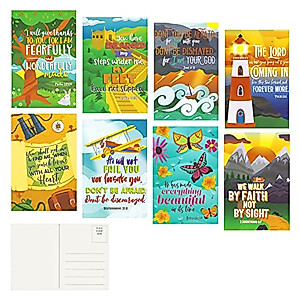 Faithful Finds Motivational and Inspirational Religious Postcards (4 x 6 In, 40 Count)