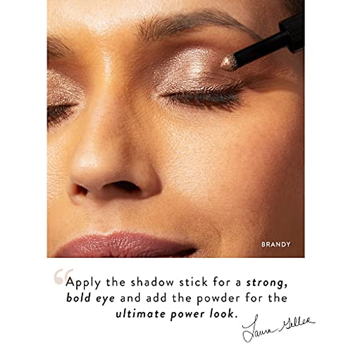 LAURA GELLER NEW YORK Make It A Double Eyeshadow - Cream Eye Shadow Stick and Matching Powder, Brandy