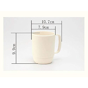 Japanese Camping Coffee Mug Unbreakable Kid's Milk Juice Mug Microwavable Tea Water Mug for Travel 12 ounce BPA Free Non-Toxic Dishwasher Safe Made in Japan, White