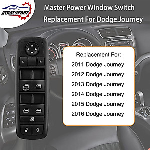 Master Power Window Switch | 8+13 PINS Check Required | Replacement for 2011-2016 Dodge Journey | Replaces# 68084001AD, 68084001AC, 68084001AB