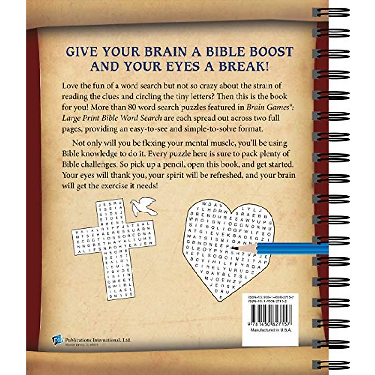 Brain Games - Bible Word Search (Large Print)