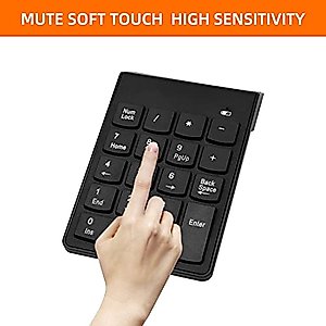 SMOOTHCLUE Wireless Number Pad, Numeric Keypad 10 Key USB Keyboard, Financial Accounting Numpad for Laptop,Notebook,PC,Desktop,Surface Pro