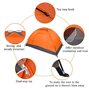 Kcelarec Single Person Pop Up Tent, Waterproof Dome Tent for Camping Outdoor Hiking