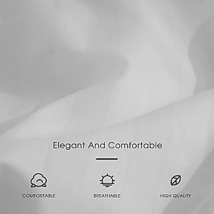 David's Home Cotton Blended Duvet Cover Set King, Ultra Soft Cozy Check Gingham Comforter Cover Set, Yarn Dyed Geometry Plaid Bedding Set 3 PCS for All Season,106"*92",Off White