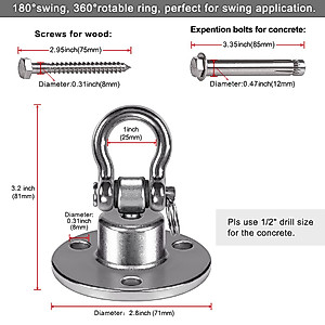 Benelabel Heavy Duty Swing Hangers - Swing Set Brackets & Anchors, Hammock & Punching Bag Hardware Kit