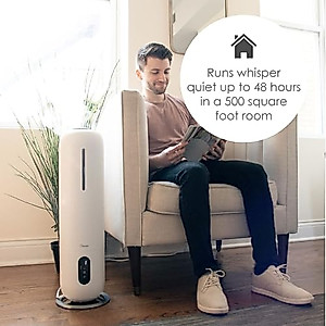 Crane Ultrasonic Cool Mist Tower Humidifier, 2 Gallon,White,EE-6917